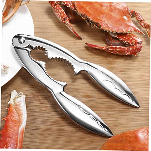 Housoutil 1pc Crab Claws Nut Funnel Crab Leg Crackers Walnut Sheller Zinc Alloy Crab Tool Crab Plier Tool Practical Crab Grip Silver Seafood Pistachio Zinc Alloy Seafood Forks Kit