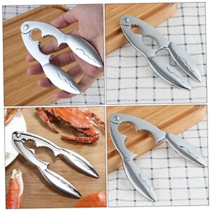 Housoutil 1pc Crab Claws Nut Funnel Crab Leg Crackers Walnut Sheller Zinc Alloy Crab Tool Crab Plier Tool Practical Crab Grip Silver Seafood Pistachio Zinc Alloy Seafood Forks Kit