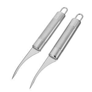 doitool 2pcs stainless steel shrimp wire knife metal cleaner prawn peeler shrimp deveiner crab shell peeler kitchen seafood gadget shrimp line cutters shrimp peeling tool stainless steel