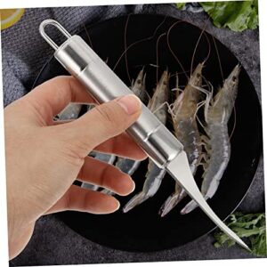 DOITOOL 2pcs Stainless Steel Shrimp Wire Knife Metal Cleaner Prawn Peeler Shrimp Deveiner Crab Shell Peeler Kitchen Seafood Gadget Shrimp Line Cutters Shrimp Peeling Tool Stainless Steel