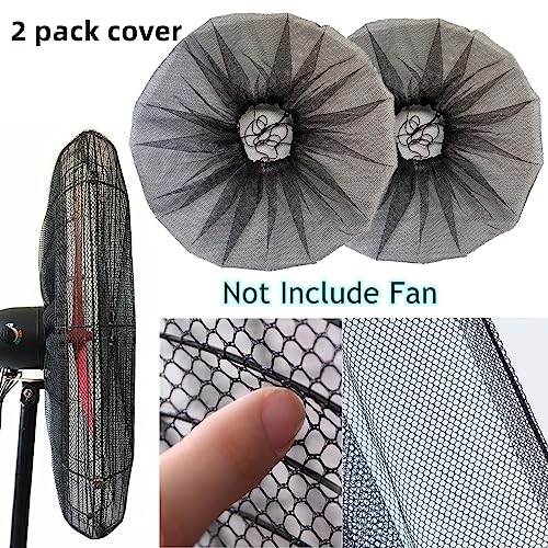 24 Inch Fan Cover, 2 PACK 24" Pedestal Fan Dustproof Cover for Kids Children Finger Protection,Fan Mesh Cover for 24~26 in Stand Up Round Fan for Garden Home Office Shop Playground,Washable,Reusable