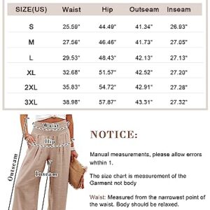 Angerella Womens Casual Elastic Waist Stripe Comfy Jogging Jogger Pants with Pockets Black M