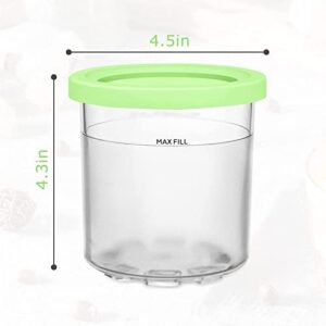 Creami Deluxe Pints, for Ninja Ice Cream Maker Pints, Creami Pint Containers Bpa-Free,Dishwasher Safe Compatible with NC299AMZ,NC300s Series Ice Cream Makers