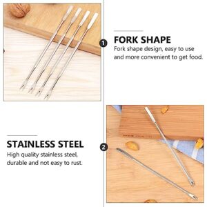 Multitools 10pcs Seafood Forks Picks Stainless Steel Crab Peeling Needle Nut Picker Tool Seafood Plier Walnut Tools Lobster Crab Leg Plier Crab Picks Household Tools