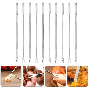 Multitools 10pcs Seafood Forks Picks Stainless Steel Crab Peeling Needle Nut Picker Tool Seafood Plier Walnut Tools Lobster Crab Leg Plier Crab Picks Household Tools