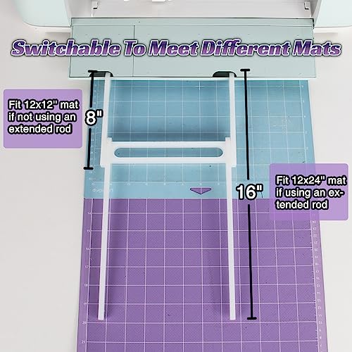 Longer Extension Tray Compatible with Cricut Explore 3 and Explore Air 2, 16'' Extended Version Tray Extender Accessories and Supplies for 12x24 or 12x12 Cutting Mat Support (Only for Explore Series)