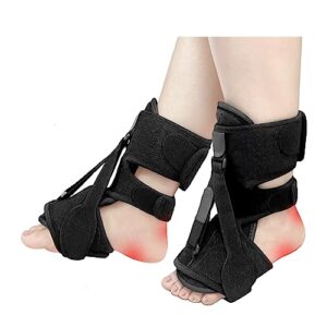 2 pack plantar fasciitis night splint|plantar fasciitis brace|achilles tendonitis brace,relieve foot pain morning foot pain plantar fasciitis achilles tendinitis foot drop, women & men (black)