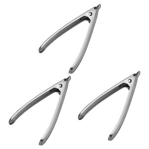 bestonzon 3pcs stainless steel clam opener blood clam clip crab crackers seafood tools set stainless clam clip small clam opener clam clamp kitchenware to open silver oyster shucking knife