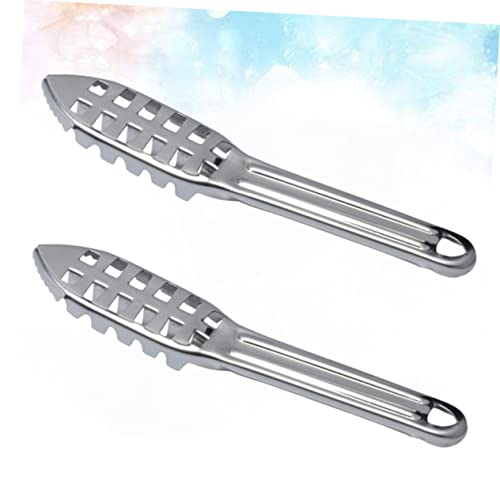 Housoutil 2pcs Power Tools Seafood Tools Fish Bone Tweezers Fish Skin Cleaner Fish Scale Scraper Remover Fish Scales Silver Daily Use Detergent Fish Scale Brush