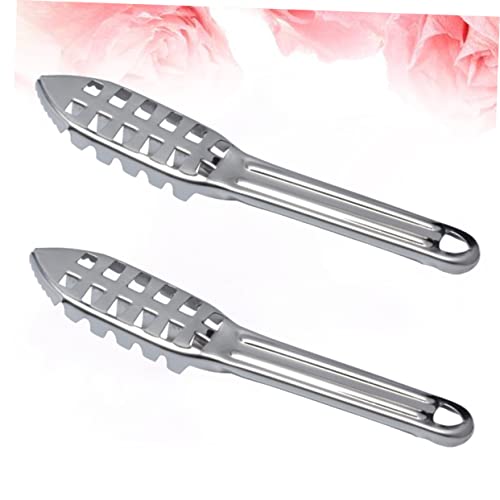 Housoutil 2pcs Power Tools Seafood Tools Fish Bone Tweezers Fish Skin Cleaner Fish Scale Scraper Remover Fish Scales Silver Daily Use Detergent Fish Scale Brush