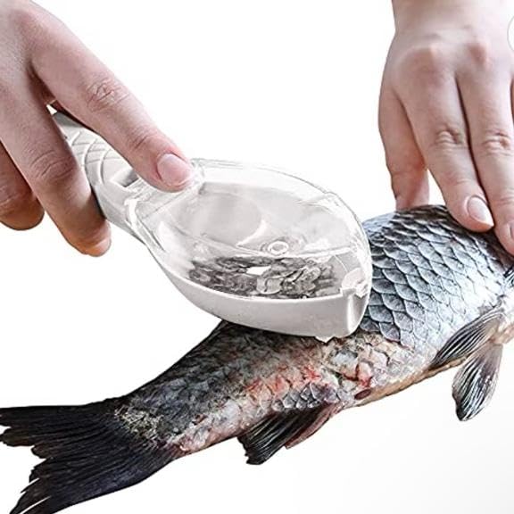 AG Fish Scaler Remover No Mess Fish Descaler Tool Fish Scraper Fast Cleaning Fish Skin Brush Cleaning Kit Easy to Use