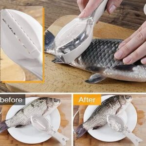 AG Fish Scaler Remover No Mess Fish Descaler Tool Fish Scraper Fast Cleaning Fish Skin Brush Cleaning Kit Easy to Use