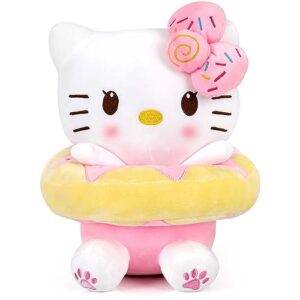 12inch donut cat plush toys kitty doughnut stuffed animal, soft cute kawaii cat kitten plushie for girls