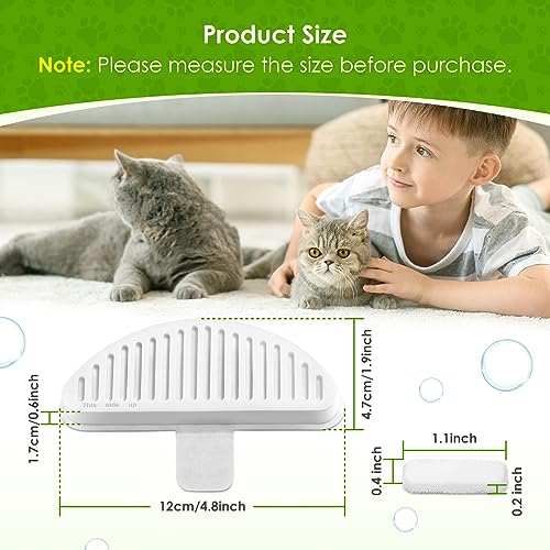 Cat Fountain Filters for Wireless Operated 67oz/2L, 6 Pack Replacement Filters & 12 Pack Replacement Filter Sponges for 67oz/2L Automatic Pet Fountain Cat Water Fountain Cat Water Dispenser