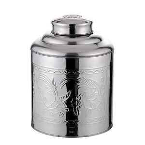 terrarium tea canister tea sealing jar stainless steel tea canister tinplate storage canister food storage container for loose tea coffee bean sugar salt (50g) decaf coffee