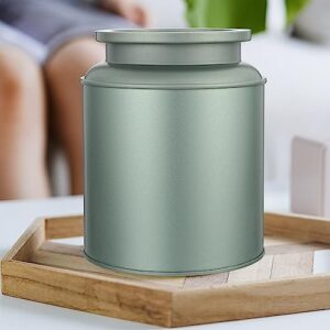 Loose Leaf Tea Tin Container Tea Canister Tea Sealing Jar Desktop Tea Container Tinplate Storage Canister Food Storage Container for Loose Tea Coffee Bean Sugar Salt (Green)