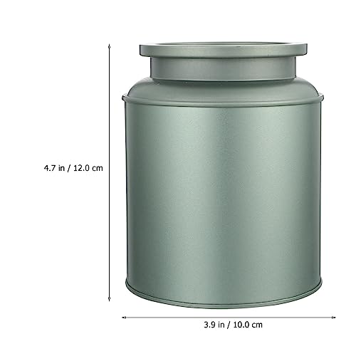 Loose Leaf Tea Tin Container Tea Canister Tea Sealing Jar Desktop Tea Container Tinplate Storage Canister Food Storage Container for Loose Tea Coffee Bean Sugar Salt (Green)