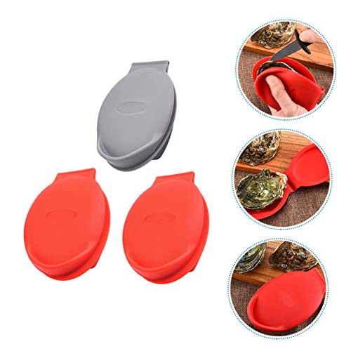 Kitchen Tool 3pcs Oyster Clip Debarking Tool Jar Opener Gloves Holder Crab Shucker Oyster Holder Kitchen Tool Oyster Shucking Tool Oysters Shucking Tool Silica Gel