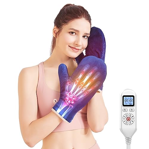 ALDIOUS 2 Pack Electric Hand Warmers for Hand Pain Relief, Heating Pad Wrap for Carpal Tunnel, Tendonitis, Rheumatoid, Osteoarthritis, 86-158℉ Adjustable Temperature, Auto Shut Off