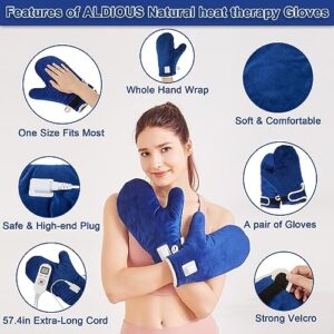 ALDIOUS 2 Pack Electric Hand Warmers for Hand Pain Relief, Heating Pad Wrap for Carpal Tunnel, Tendonitis, Rheumatoid, Osteoarthritis, 86-158℉ Adjustable Temperature, Auto Shut Off