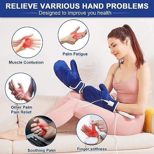 ALDIOUS 2 Pack Electric Hand Warmers for Hand Pain Relief, Heating Pad Wrap for Carpal Tunnel, Tendonitis, Rheumatoid, Osteoarthritis, 86-158℉ Adjustable Temperature, Auto Shut Off