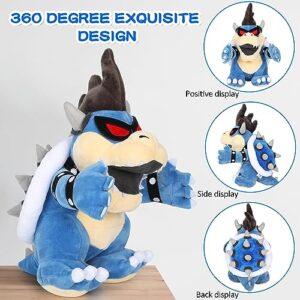 Meponsat Super King Plush Stuffed Animals, 11.4" Blue Cuddly Stuffed Plush Toy for Kids Boys Girls Birthday Gift