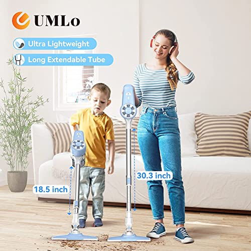 UMLo Cordless Vacuum Cleaner, 6-in-1 Lightweight Stick Vacuum with 2200 mAh Battery, Powerful Rechargeable Vacuum Cleaner, 40 Mins Max Runtime, Perfect for Hardwood Floor Carpet Pet Hair Home-N3