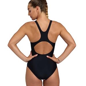 Arena Women's Standard Feel Flower Control Pro Back Swimsuit US, Black/Black Multi