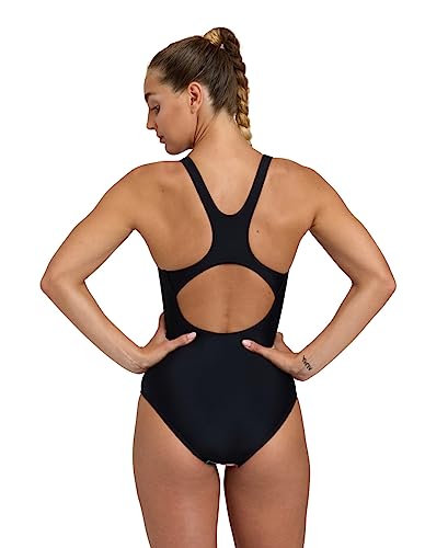 Arena Women's Standard Feel Flower Control Pro Back Swimsuit US, Black/Black Multi