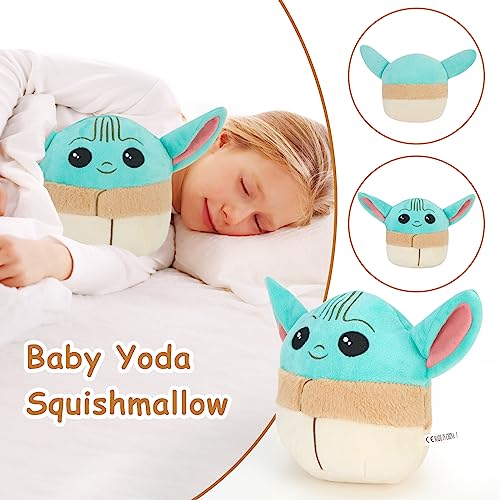 7 inch Baby yoda squishmallow,Baby yoda Plush Toys,Baby yoda Gifts,grogu Stuffed Animal Cute Baby Pillow,Soft Mandalorian Doll for Child's Company