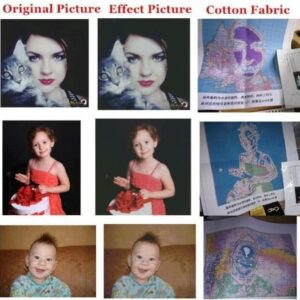 shuizemu Custom Stamped Cross Stitch Kit Stitch Your Photo Create Your Own Memory Counted Cross-Stitch Personalized Embroidery Kit for Baby Pets or Family (15.75" X 19.69"/40cm X 50cm)