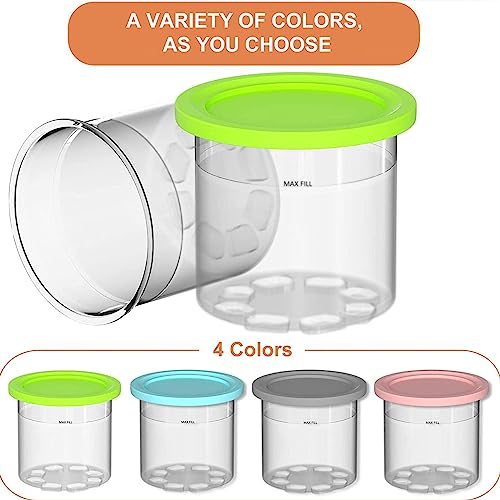 Creami Pints, for Ninja Creami Cups, Ice Cream Pint Cooler Airtight,Reusable Compatible with NC299AMZ,NC300s Series Ice Cream Makers