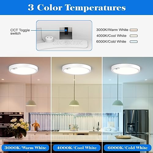 KEPLUG Motion Sensor Ceiling Light, LED Flush Mount Ceiling Light Fixture 18W/1600LM, Motion Sensor Light Indoor for Stair Closet Porch Hallway Laundry, Time Dimmable Ceiling Lights 3000k/4000k/6000k