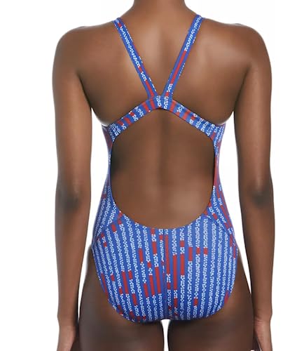 Nike Women's HydraStrong Multiple Print Fastback One Piece Swimsuit (as1, Numeric, Numeric_32, Regular, Regular)