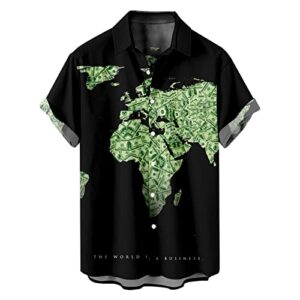 lastesso mens hawaiian shirts short sleeve summer shirts for men summer shirt men men summer outfits casual shirts for men green 3xl