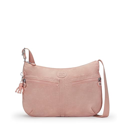 Kipling Women’s Izellah Crossbody, Super Light Everyday Purse, Nylon Shoulder Bag, Tender Rose