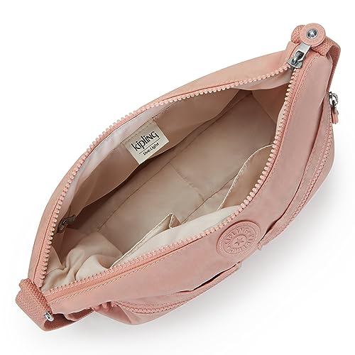 Kipling Women’s Izellah Crossbody, Super Light Everyday Purse, Nylon Shoulder Bag, Tender Rose