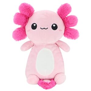 unimv axolotl plush, cute pink axolotl stuffed animals, kawaii soft plushies pillow toy axolotl plushie gifts for girls kids decor (pink)