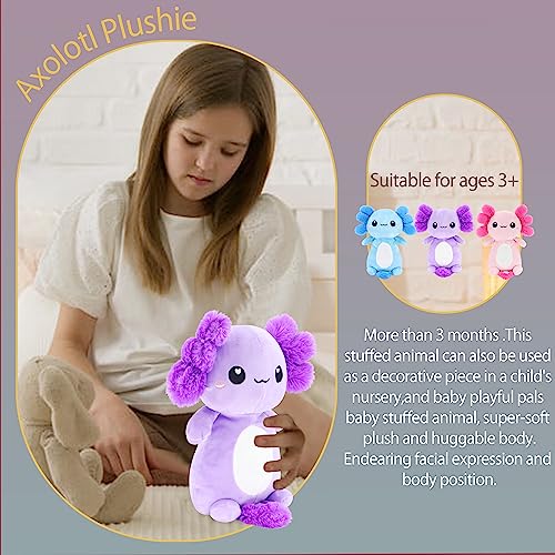 UNIMV Axolotl Plush, Cute Pink Axolotl Stuffed Animals, Kawaii Soft Plushies Pillow Toy Axolotl Plushie Gifts for Girls Kids Decor (Pink)