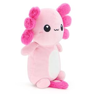 UNIMV Axolotl Plush, Cute Pink Axolotl Stuffed Animals, Kawaii Soft Plushies Pillow Toy Axolotl Plushie Gifts for Girls Kids Decor (Pink)