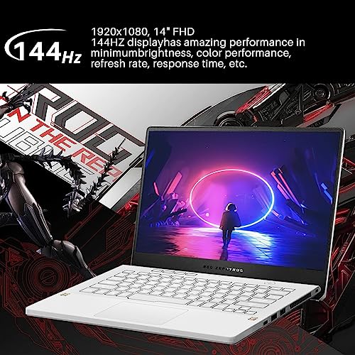 ASUS ROG Zephyrus G14 Gaming Laptop 2023 Newest, 14" FHD 144HZ Display, AMD Ryzen 7 5800HS(Up to 4.4 GHz), NVIDIA GeForce RTX 3060 Graphics, 40GB RAM, 1TB SSD, Bluetooth, Wifi6, Windows 11 Home, White