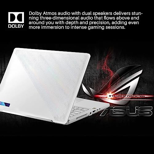 ASUS ROG Zephyrus G14 Gaming Laptop, 14" FHD 144HZ Display, AMD Ryzen 7 5800HS(Up to 4.4 GHz), NVIDIA GeForce RTX 3060 Graphics, 16GB RAM, 512GB SSD, WiFi 6, Windows 11 Home, Moonlight White