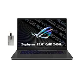 asus 2022 rog zephyrus g15 15.6" 240hz qhd gaming laptop, amd ryzen 9 6900hs, 16gb ddr5 ram, 1tb pcie ssd, geforce rtx 3080 8gb, backlit keyboard, hd webcam, win 11 pro, gray,32gb usb business card