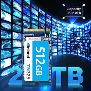 INLAND M.2 2242 512GB SSD NVMe PCIe Gen 3x4 Internal Solid State Drive 3D NAND TLC Read/Write Speed Up to 2,400/1,700 MB/s