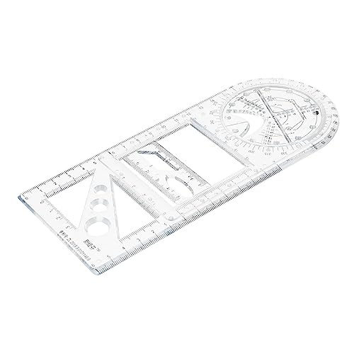 Geometric Drawing Ruler Ruler Metric Ruler Circle Stencil Clear Ruler Examination Use Ruler Mathematics Learning Ruler Drawing Rulers Multipurpose Plastic Ruler White