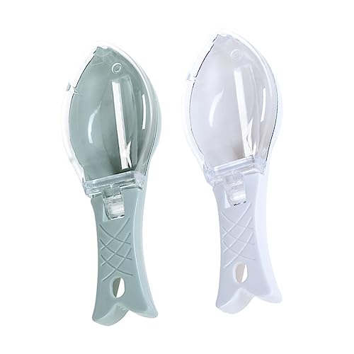 RUNROTOO 2pcs Scale Remover Fish Scaler Brush Fish Skin Cleaner Fish Skin Scraper Household Cleaner Seafood Tools Kitchen Cleaning Tool Fish Descaler Tool Fish Scale Remover Green As Crab