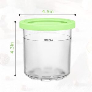 Creami Pints, for Ninja Creami Ice Cream Maker,16 OZ Ice Cream Containers for Freezer Airtight,Reusable Compatible NC301 NC300 NC299AMZ Series Ice Cream Maker