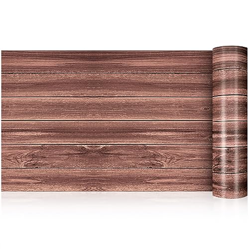 Timgle 15.7" x 984" Wood Grain Peel and Stick Wallpaper Faux Wood Contact Paper Removable Self Adhesive Vinyl Film Vintage Rustic Wall Roll Cover for Cabinet Drawer Shelf Liner Furniture (Wood Grain)