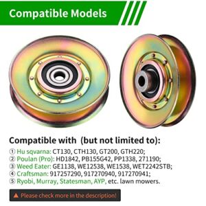 V-Idler Pulley 532127783 Replacement for Hu sqvarna Mower - V Groove Idler Pulley 139245 Compatible with Craftsman, Po Ulan, AYP Riding Mower, Replaces 127783 532139245 532106298 280-770