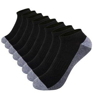 comfoex boys socks 8 pairs 6-8 4-6 8-10 years old ankle athletic low cut socks short half cushioned socks